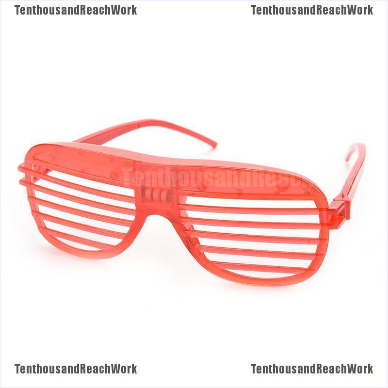 TReachWork Shutter louver LED Flashing Light Up Glasses Slotted Shutter ...