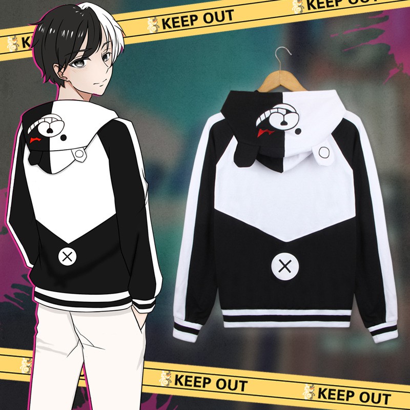 Women Men Anime Hoodies Jacket Danganronpa Trigger Happy Havoc Monokuma ...