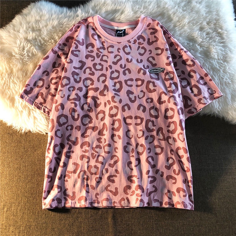 Women T Shirt Y2k Streetwear Leopard Printing Casual Goth Females T