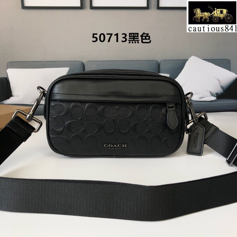 Spot COACH F39946 กระเป๋ากล้องผู้ชายกระเป๋าสะพายหนังกระเป๋าสะพายข้าง ...