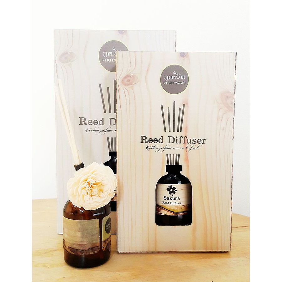 ก้านไม้หอมปรับอากาศ ขนาด 50 ml. ตราภูตะวัน Phutawan Reed Diffuser 50 ml ...