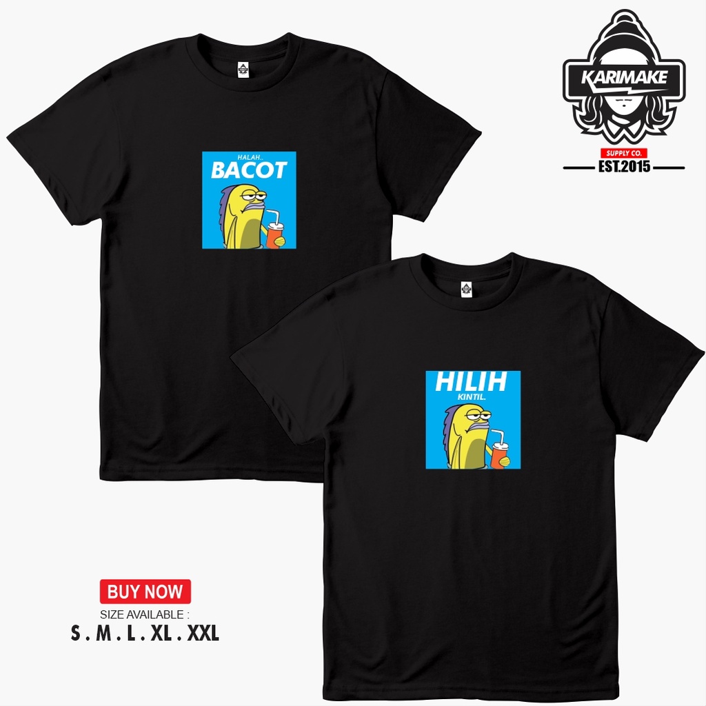 เสื้อยืดพิมพ์ลาย Spongebob NAT PETERSON MEME HALAH BACOT HILIH KINTIL ...