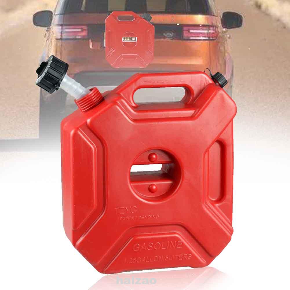 5L Gas Container Jerry Can ATV Petrol Motorcycle Red UTV Plastic Fuel ...