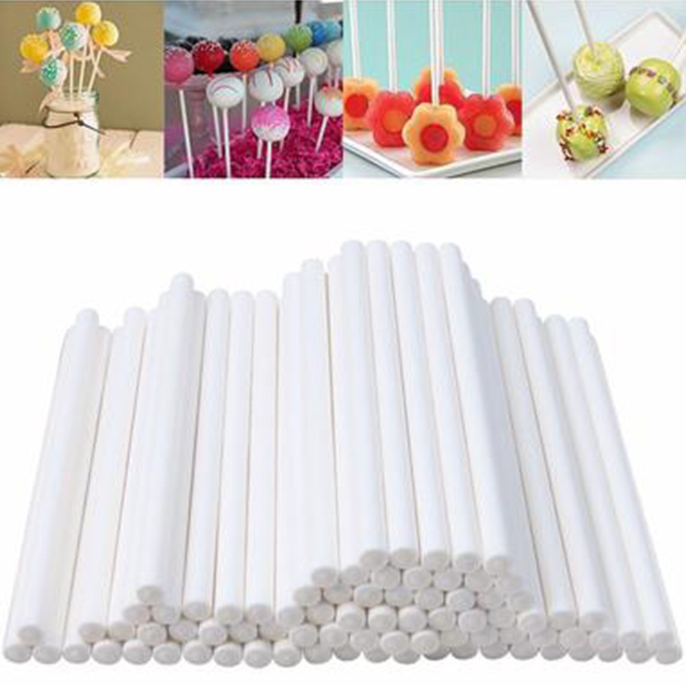 100Pcs Lollipop Paper Sticks Chocolate Candy Cake Lolly Pop Sucker ...