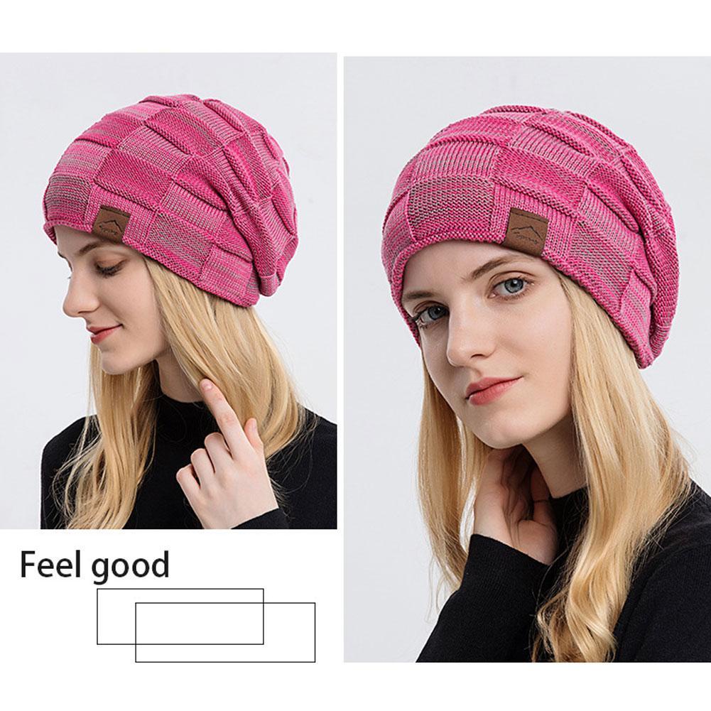 Autumn And Winter Plus Velvet Mixed Color Wild Wool Hat Pullover Hat ...