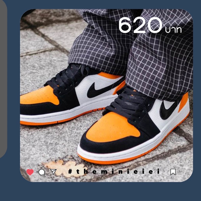 Nike Air Jordan 1 Low "Shashed Backboard" รองเท้าวิ่งออกกำลังกายที่หุ้ม ...