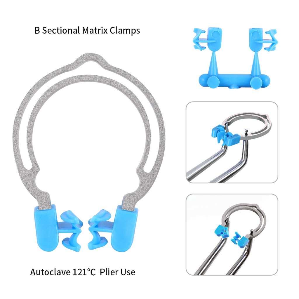 Dental Sectional Contoured Matrix Clip Hand Use Matrices Clamps Wedges ...