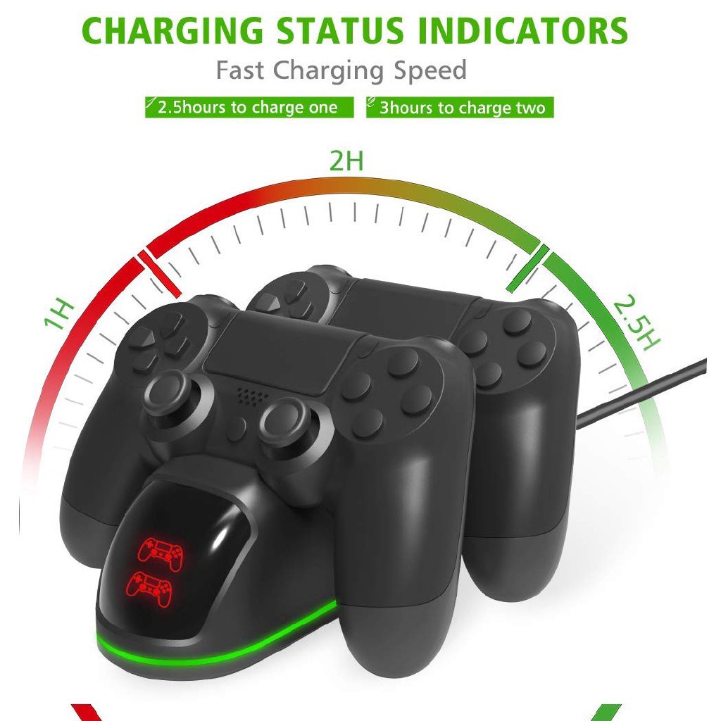 wekF Playstation4 PS4 PS4 SlimPS4 Pro Wireless Controller Charger ...