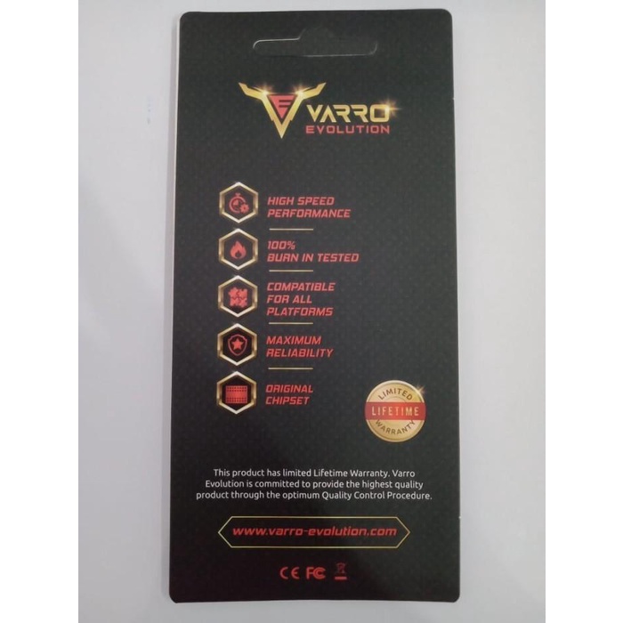 Ram Kom Varro Ram Evolution Ddr4 8Gb Pc25600 3200Mhz - Longdimm ...