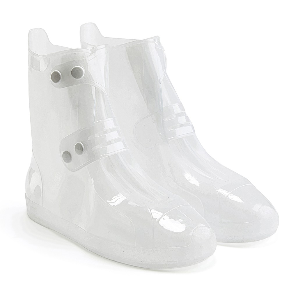 Waterproof Rain Shoe Cover Non-slip Thick PVC Transparent Rain Boot ...