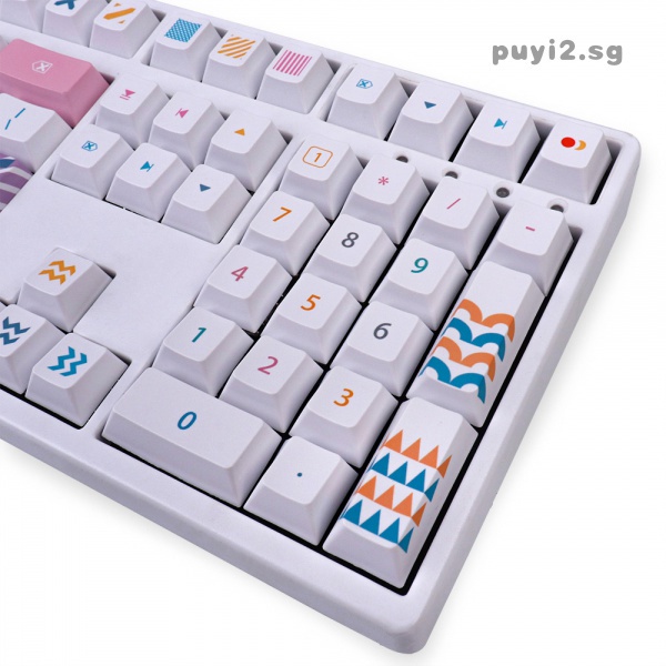 1 Set Cherry Profile PBT Dye Subbed Memphis Theme Keycaps For MX Switch ...