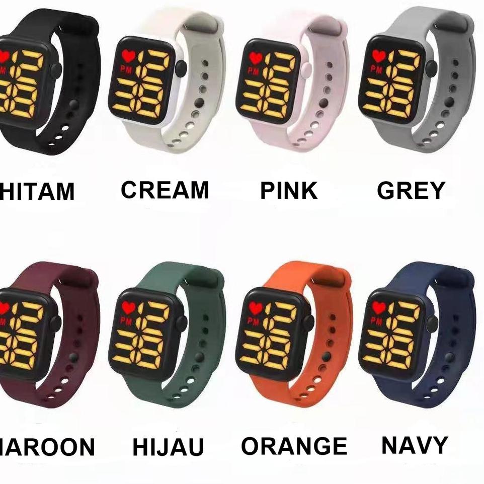 ราคาถูก HT0WZ LDG J021 นาฬิกาข้อมือดิจิทัล LED สายยาง อิเล็กทรอนิก กัน ...