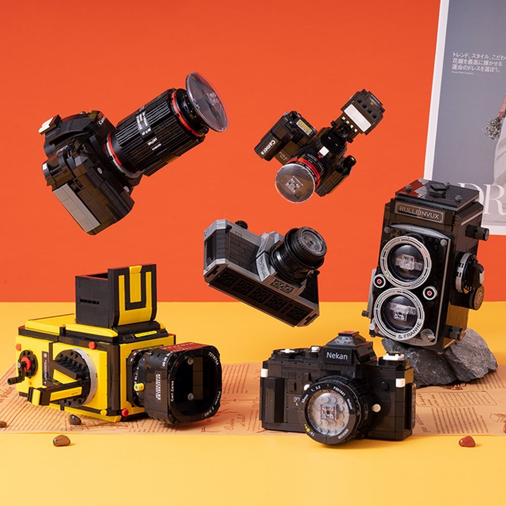 กล้องดิจิตอล SLR เลโก้หน่วยการสร้างแบบจำลองกล้องวันหยุดชายไมโคร SLR ...