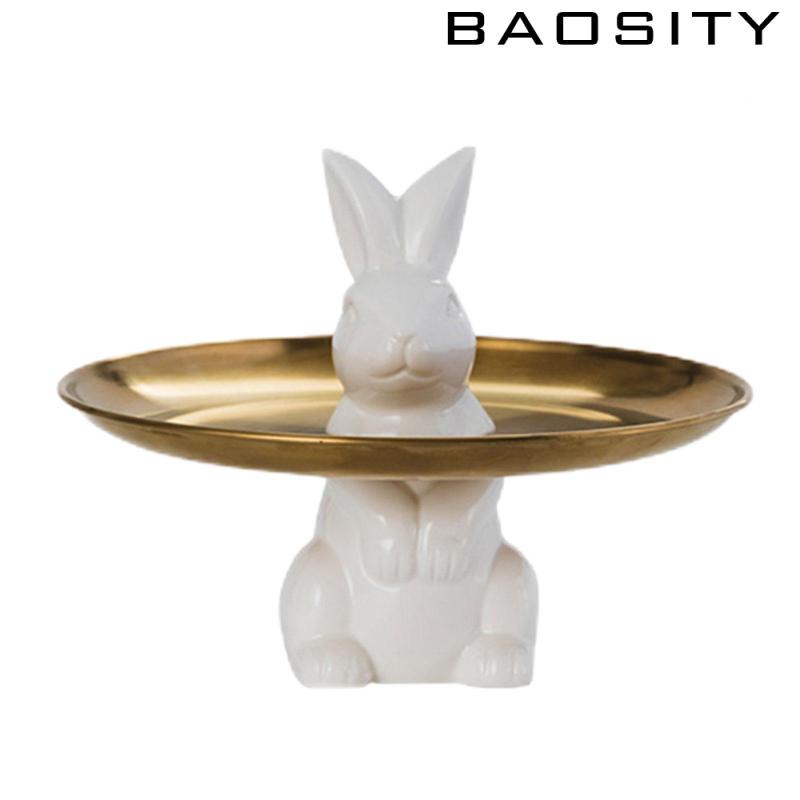 BAOSITY Rabbit Tray Cute W Base Modern Durable Bunny for Fruit Food ...