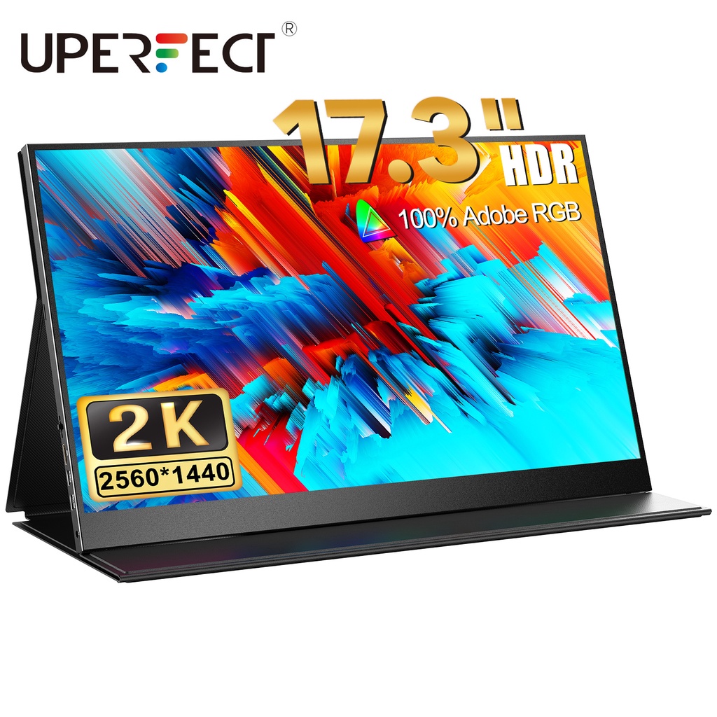 UPERFECT 17.3'' Portable Monitor Mobile Display 2K 2560 x 1440 laptop ...