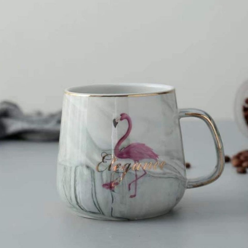 ins ceramic mug mug breakfast mug Nordic minimalist marble pattern mug ...