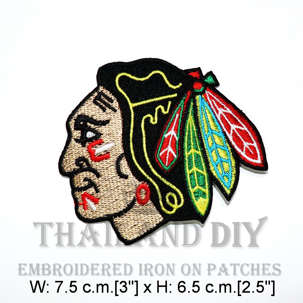 ตัวรีดติดเสื้อ นักรบ ชนเผ่า หน้าคู่ อินเดียนแดง ขนนก Red Indian Warrior ...