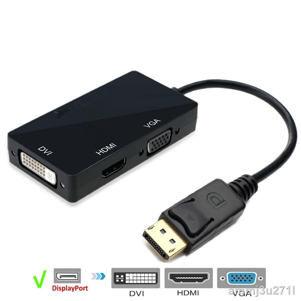 3 in 1 DisplayPort DP To HDMI DVI VGA Adapter Cable 1080P Display Port ...