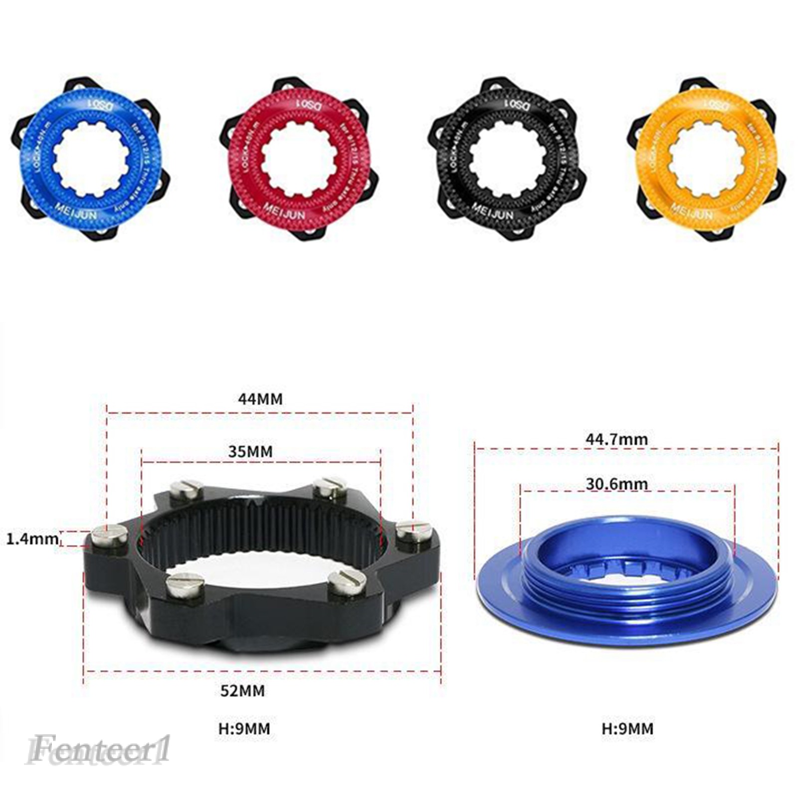 [FENTEER1] Bicycle Center Lock Disc Brake Hubs Adapter for 6 Bolt Rotor ...