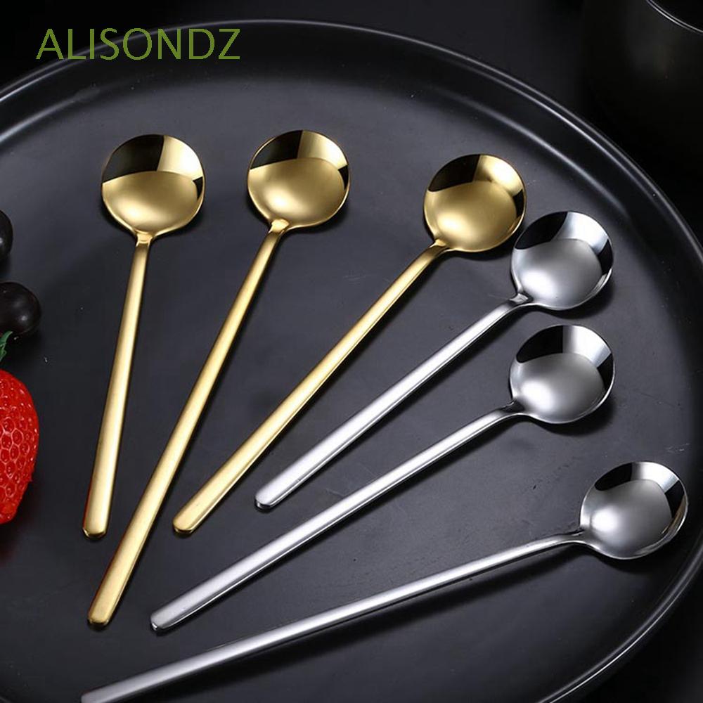 Coffee-Spoon Ice-Cream Long-Handle Kitchen Stainless Steel with Dessert ...