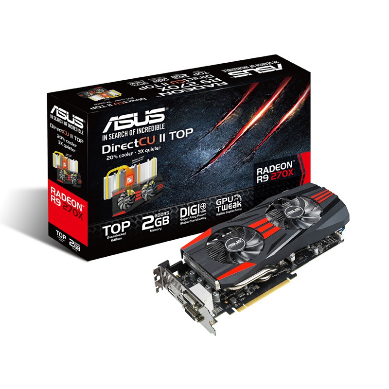 การ์ดจอ AMD ASUS R9 270X DirectCU II TOP 2GB GDDR5 | Shopee Thailand