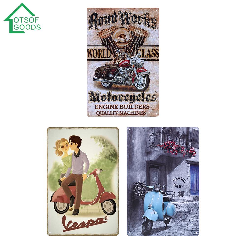 LOTSOFGOODS☆ Motorcycle Plate Vintage Metal Signs Tin Signs Poster ...