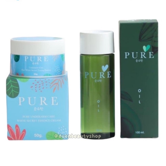 เพียว PURE ครีมทารักแร้ PURE UNDERARM CARE เพียวออยล์ Pure oil เช็ดคราบ ...