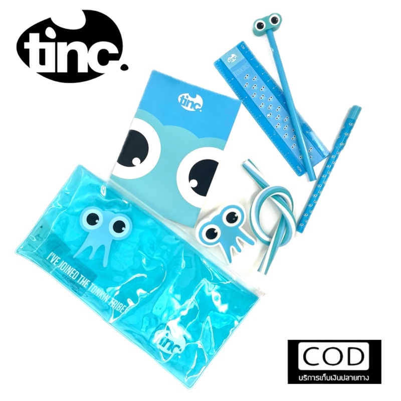 กระเป๋าดินสอพร้อมเชตอุปกรณ์เครื่องเขียน Tinc ️กระเป๋าดินสอเเบบใส ยางลบ ...