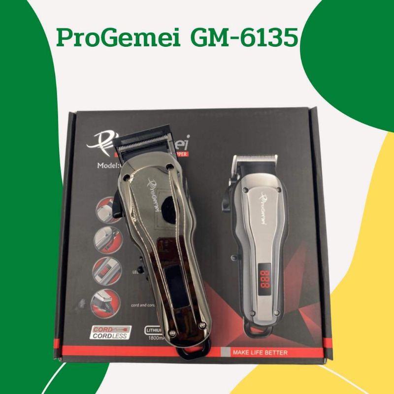 ปัตตาเลี่ยนตัดผมไร้สายรุ่น ProGemei 6135 - magicalsalon - ThaiPick