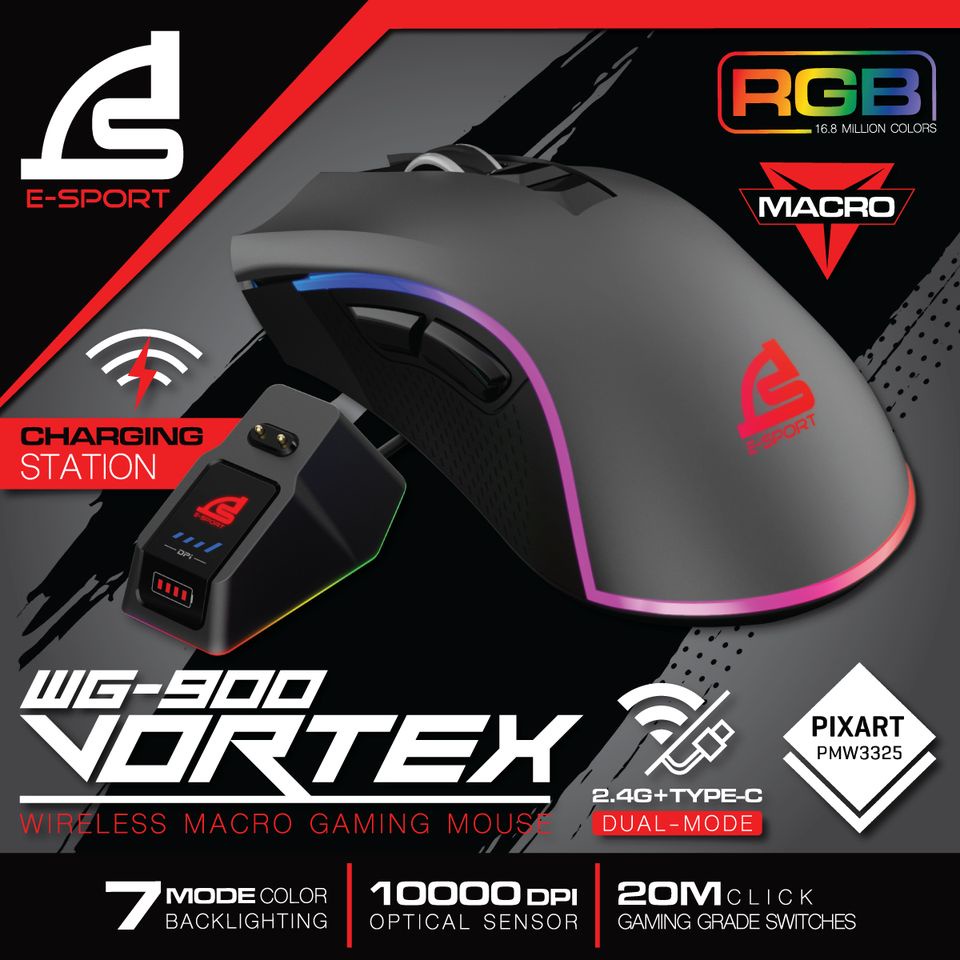 SIGNO WG-900 VORTEX SIGNO E-Sport Wireless Macro Gaming Mouse (เมาส์ไร้ ...