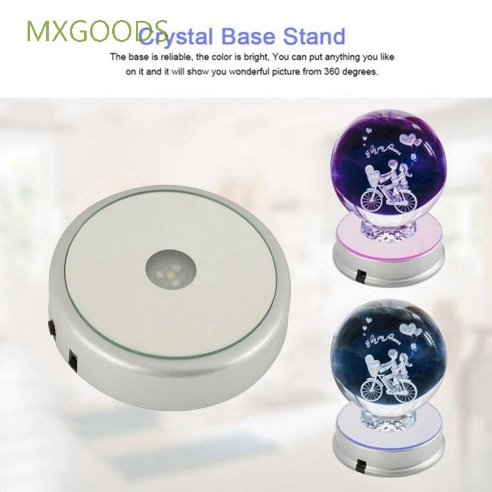 Mxgoods ฐานโคมไฟ Led 3 D คริสตัลสีขาว - mxgoods.th - ThaiPick