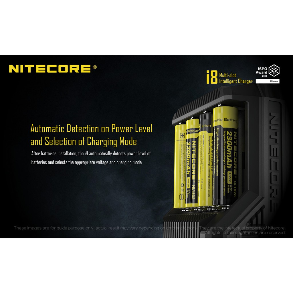 Nitecore i8 8 slots Multi-slot Intelligent Charger - medeeelectronics ...