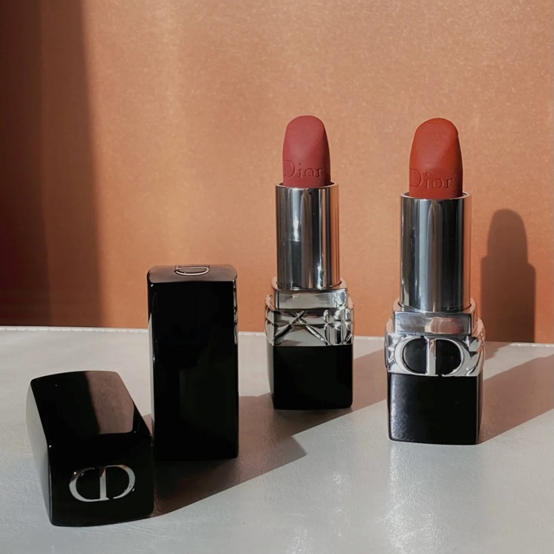 ส่งฟรี???? Dior Matte Lipstick ลิปสติกเนื้อแมท Black Tube ลิปสติก 720 ...