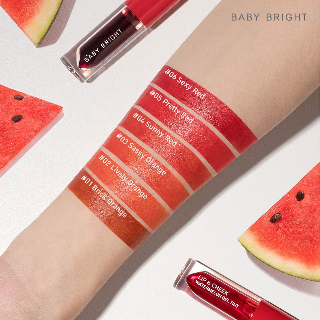 Baby Bright Lip & Cheek Watermelon Gel Tint เบบี้ไบรท์ ลิปทินท์แตงโม 2. ...