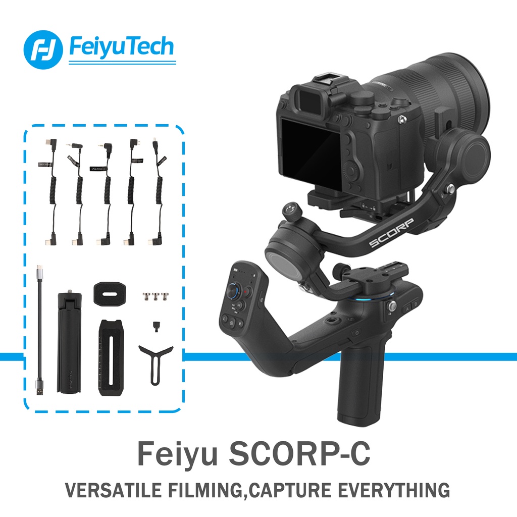 Feiyutech 2022 ใหม่ Feiyu SCORP-C ด้ามจับไม้กันสั่น 3 แกน สําหรับกล้อง DSLR พร้อมขาตั้งกล้อง ...