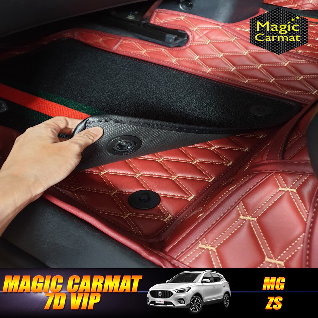 MG ZS 2017-รุ่นปัจจุบัน Set B (เฉพาะห้องโดยสาร2แถว) พรมรถยนต์ MG ZS พรมไวนิล 7D VIP Magic Carmat ...
