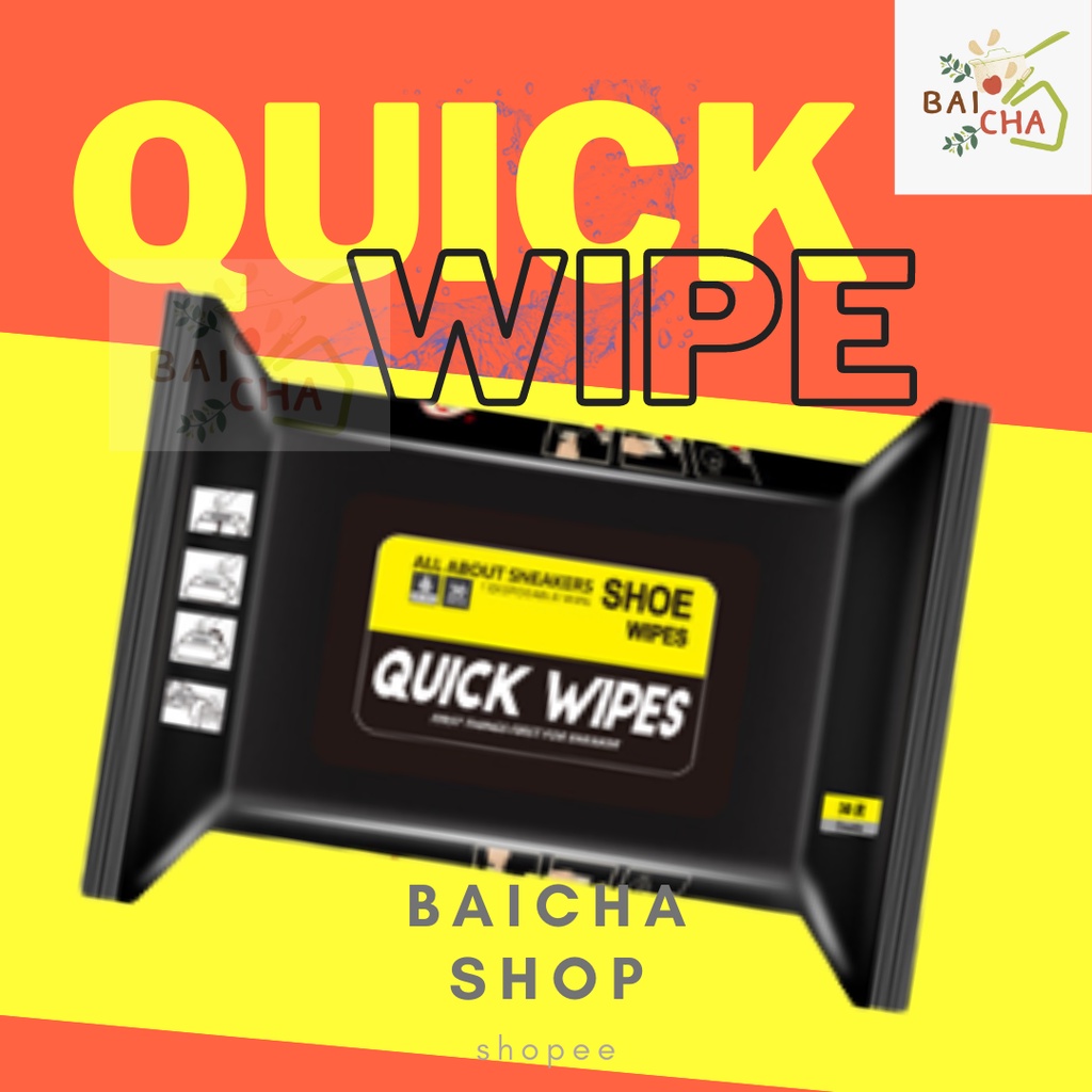 ล็อตใหม่ ถูกมาก Quick Wipe แผ่นเช็ดทำความสะอาดรองเท้า ทิชชู่เช็ดรองเท้า ของแท้100 ใช้งานง่าย ...