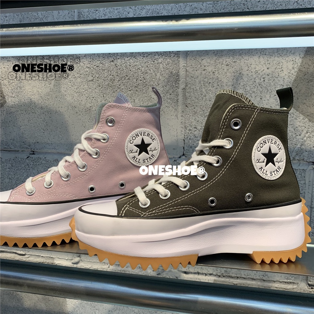 ท่องเที่ยวﺴConverse Run Star Hike สีชมพูอ่อนเพิ่มรองเท้าผ้าใบลำลองส้น ...