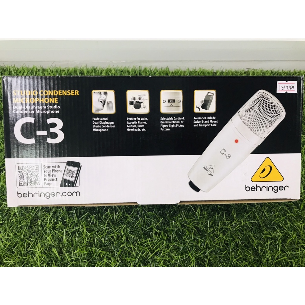BEHRINGER C-3 STUDIO MICROPHONE C3 ไมค์ อัดเสียง พูด ร้อง งานสตูดิโอ ...