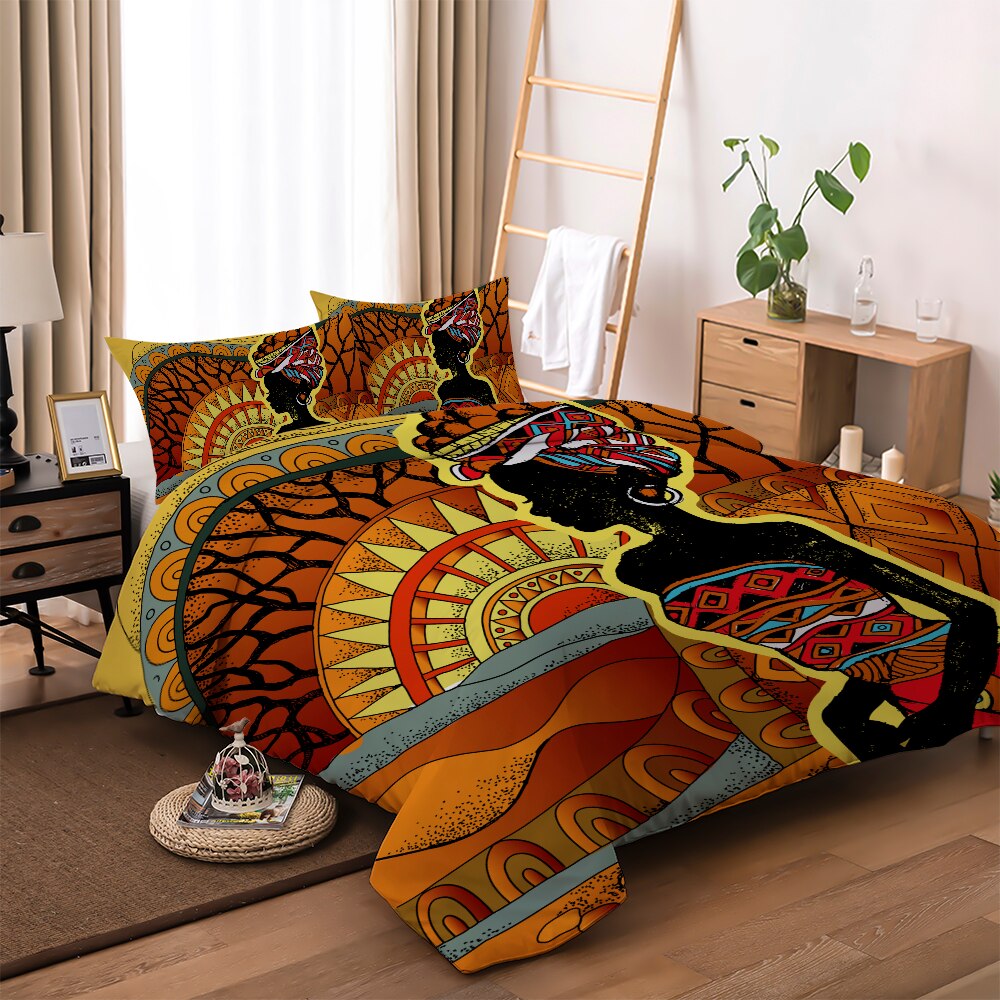 African People Bedding Set Woman Duvet Cover Twin Full Queen King Size ...