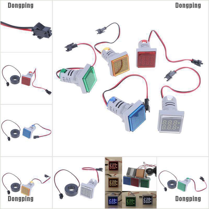 【don】Digital LED Dual Display Voltmeter Ammeter Voltage Gauge Meter AC ...