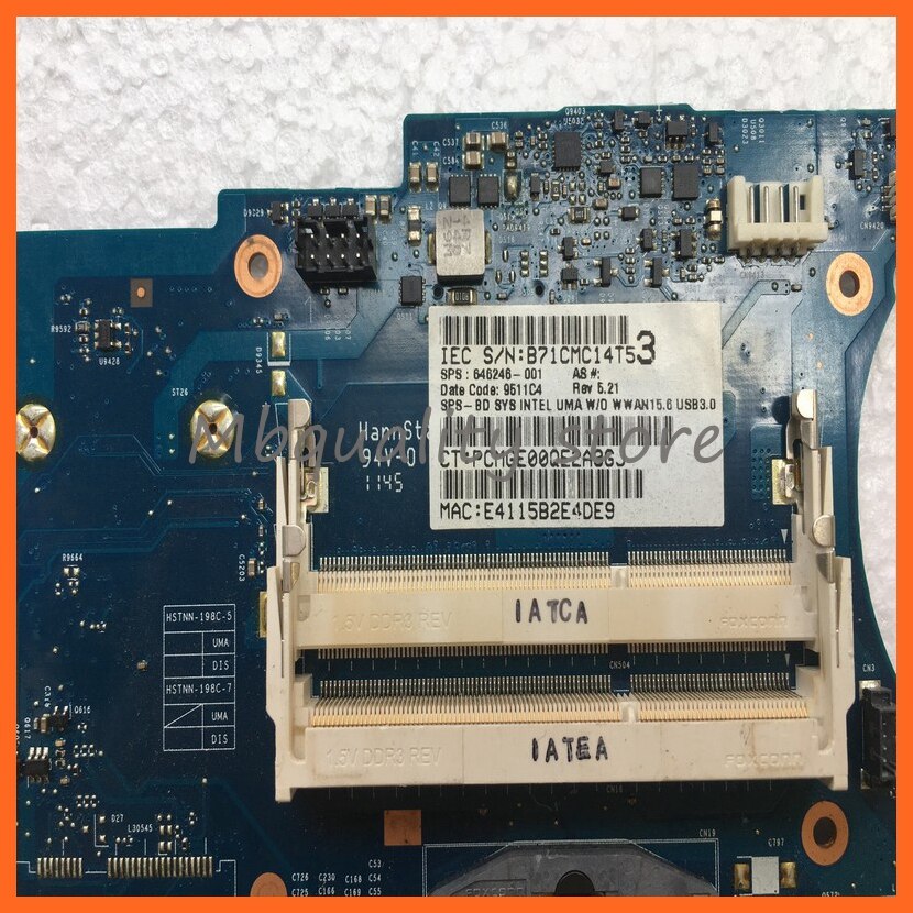 646246-001 Laptop Motherboard for Hp Probook 4530s 4730s Pc Mainboard ...