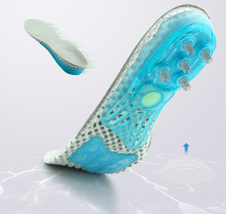 Silica Gel Sport Shoe Insole High-Impact Spring Cushioning Shock ...
