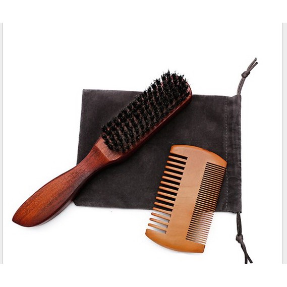 ฺBeard Brush comb for softly and smoothly ชุดแปรงพร้อมหวีสำหรับตกแต่ง ...