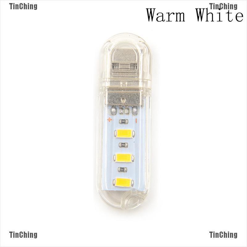 TinChing 2pcs Mini USB LED lamp Book lights 3 LEDs 5730 SMD 1.5w Camping Bulb Nightlight ...