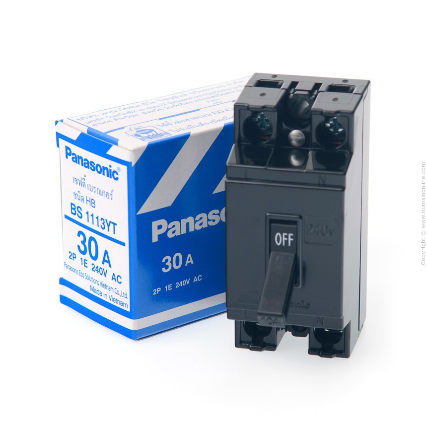เบรคเกอร์ Panasonic 2P 30A BSBN30 Circuit Breaker Panasonic 2P 30A ...
