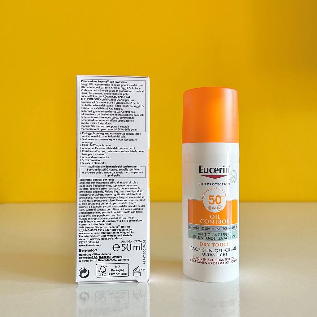 (รุ่นใหม่) Eucerin Sun Dry Touch Oil Control Face SPF50 PA 50 ml. ยูเซอ ...