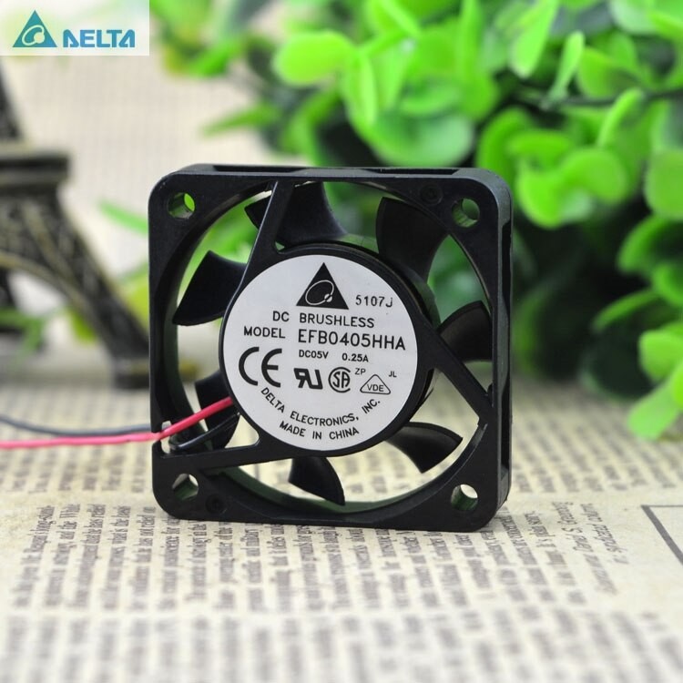 for delta EFB0405HHA 5V 0.25A 4CM 4010 2 wire dual ball bearing cooling ...