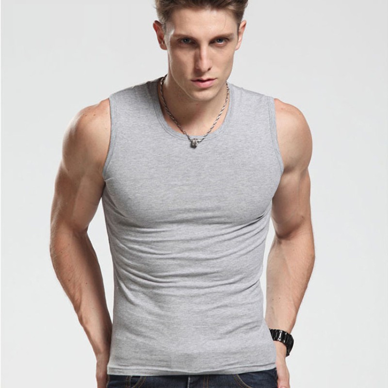 Mens Underwear Sleeveless Tank Top Cotton High Quality Undershirt Bodybuilding Singlet Fitness ...