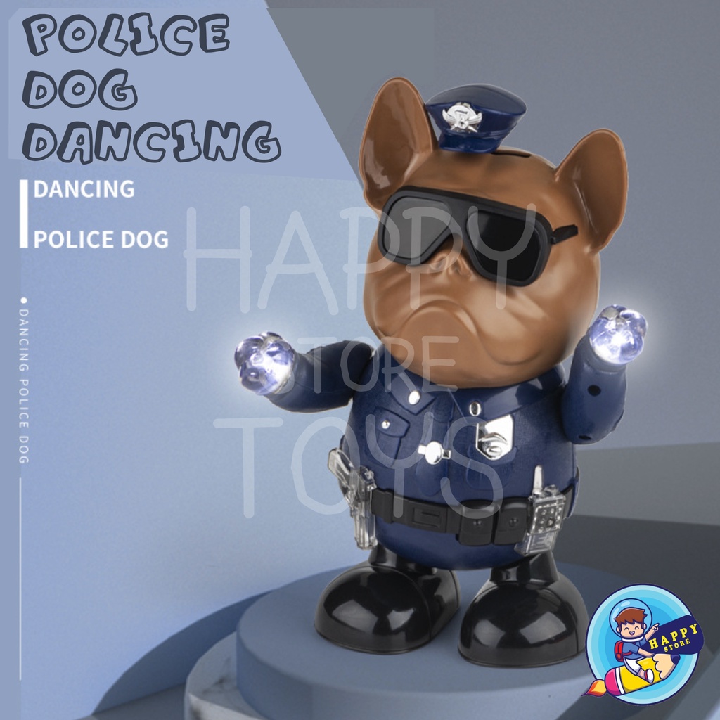 หุ่นยนต์เต้นได้ใส่ถ่าน DOG POLICE DANCE มีเสียง มีไฟ - happystore6655 ...